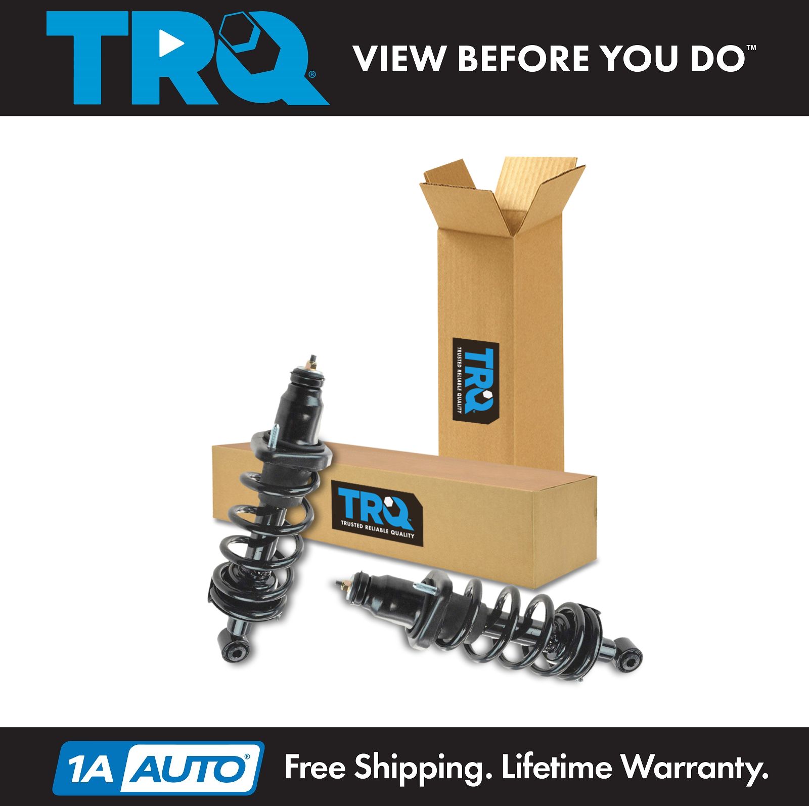 TRQ Complete Shock Strut Spring Assembly Rear Driver Passenger Pair for ...
